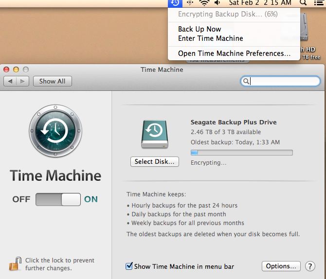 Encrypting Time Machine backup? | MacRumors Forums